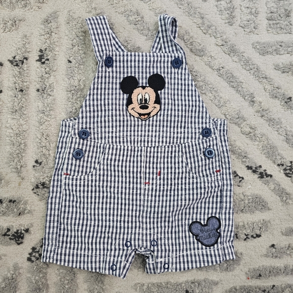 Disney | Bottoms | Disney Mickey Mouse Checkered Kids Overalls | Poshmark